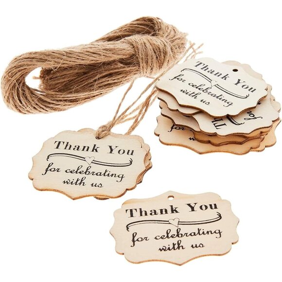Other | 11 Rustic Wooden Gift Tags Wedding Holiday Thank You Labels ...